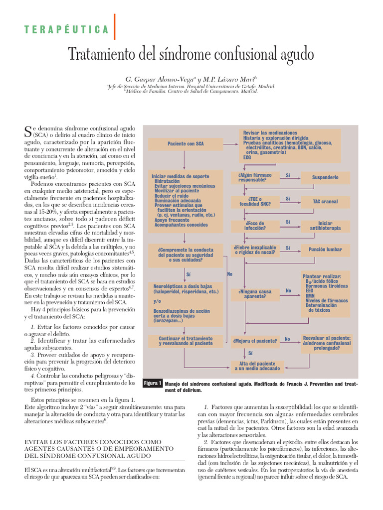 Sindrome Confusional Agudo (DELIRIUM) | PDF | Especialidades Medicas ...