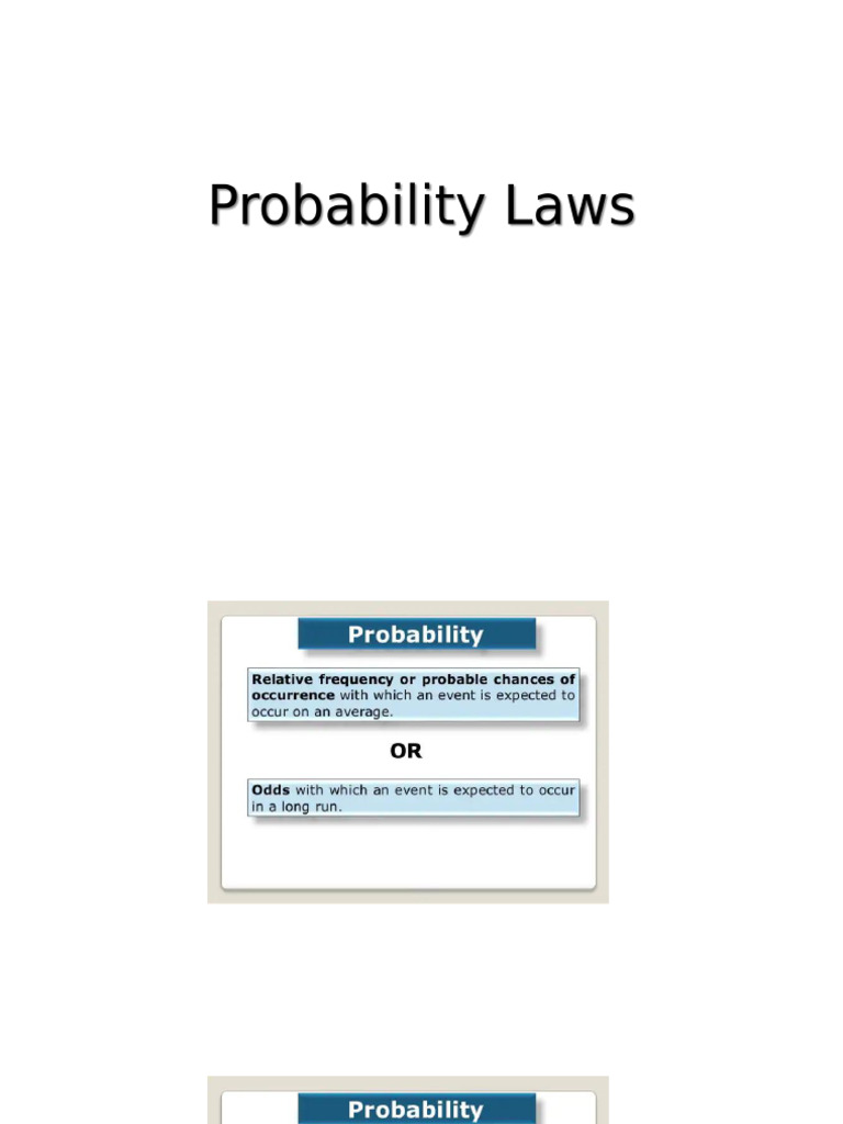 Probability Laws | PDF