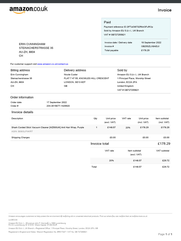 Shark Invoice | PDF | Invoice | Value Added Tax