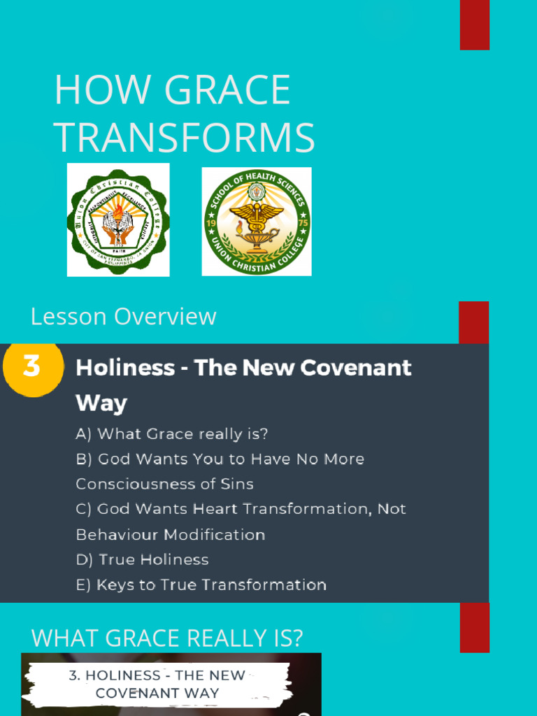Week 8 How Grace Transforms Part 2 | PDF | Grace In Christianity ...