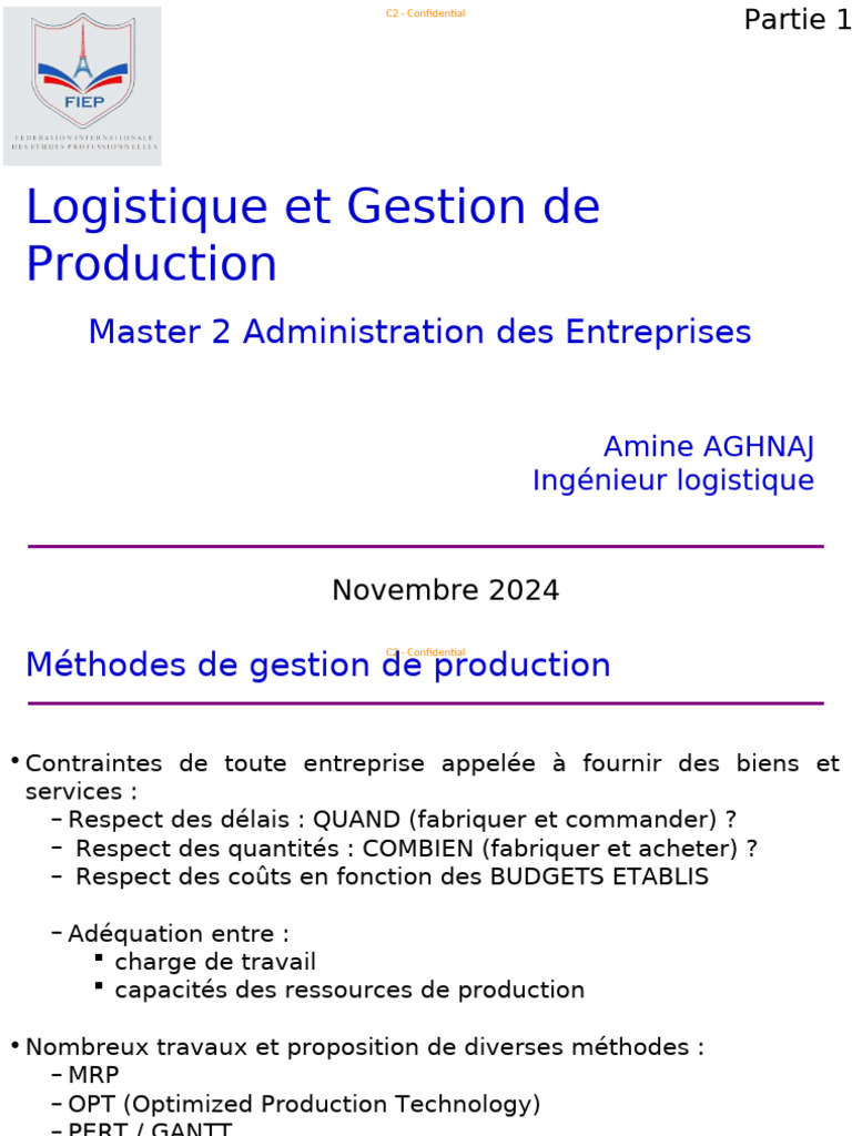 Méthodes de Gestion de Production Efficaces | PDF | Progiciel de ...