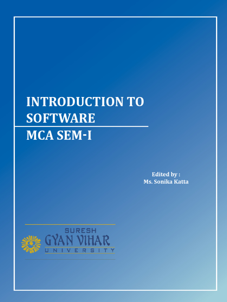 INTRODUCTION TO SOFTWARE (Mca-1) | PDF | Software Testing | Software ...