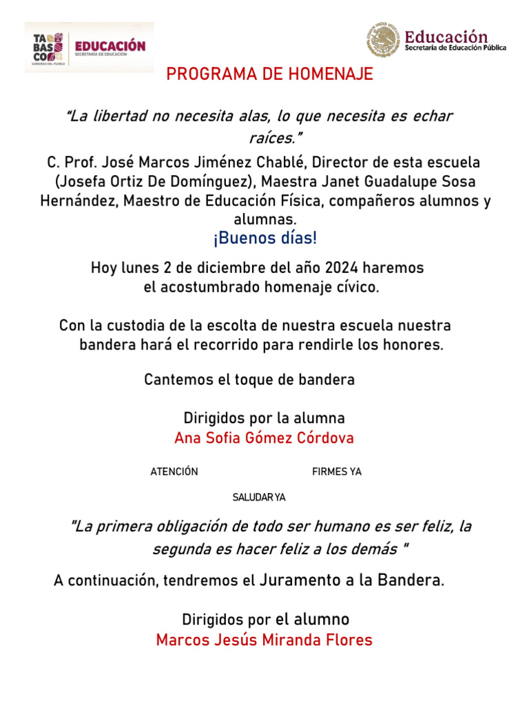 Homenaje Civico F3 021224 | PDF