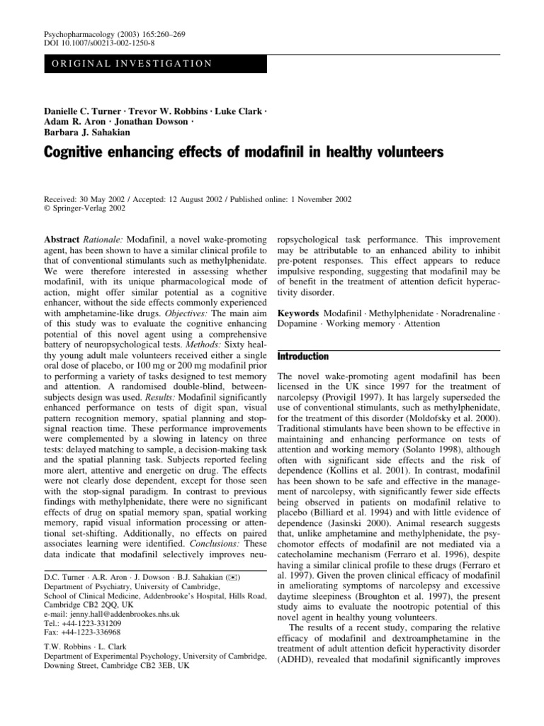 Turner 2003 | PDF | Attention Deficit Hyperactivity Disorder | Stimulant
