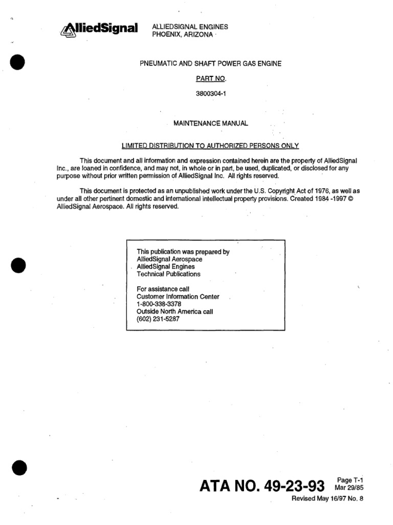 Maintenance Manual - GTCP36-150W | PDF | Copyright | Property Law