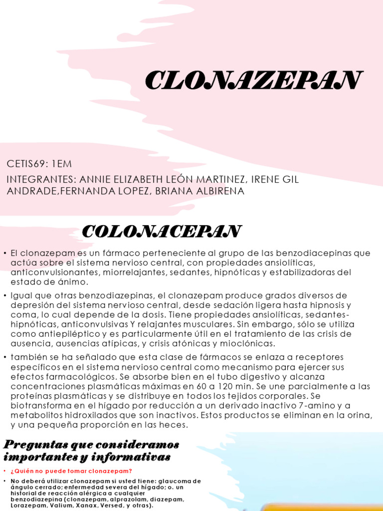 Annie León Cetis 69 1EM | PDF | Benzodiazepinas | Tratamientos médicos