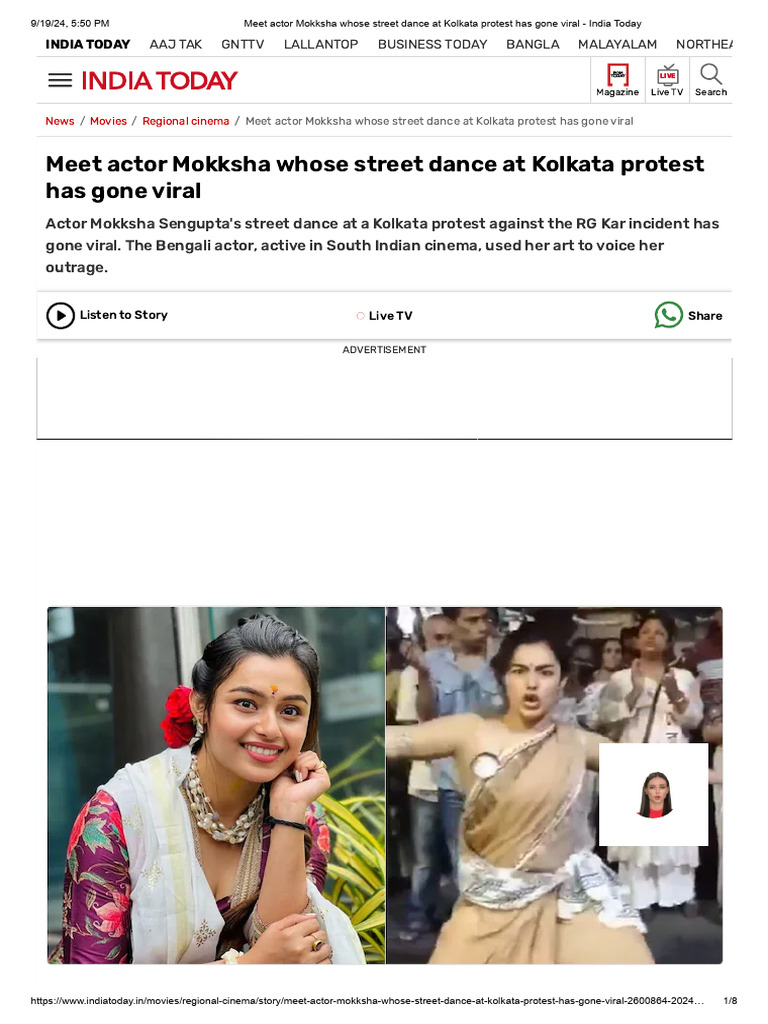 Meet Actor Mokksha Whose Street Dance at Kolkata Protest Has Gone Viral ...