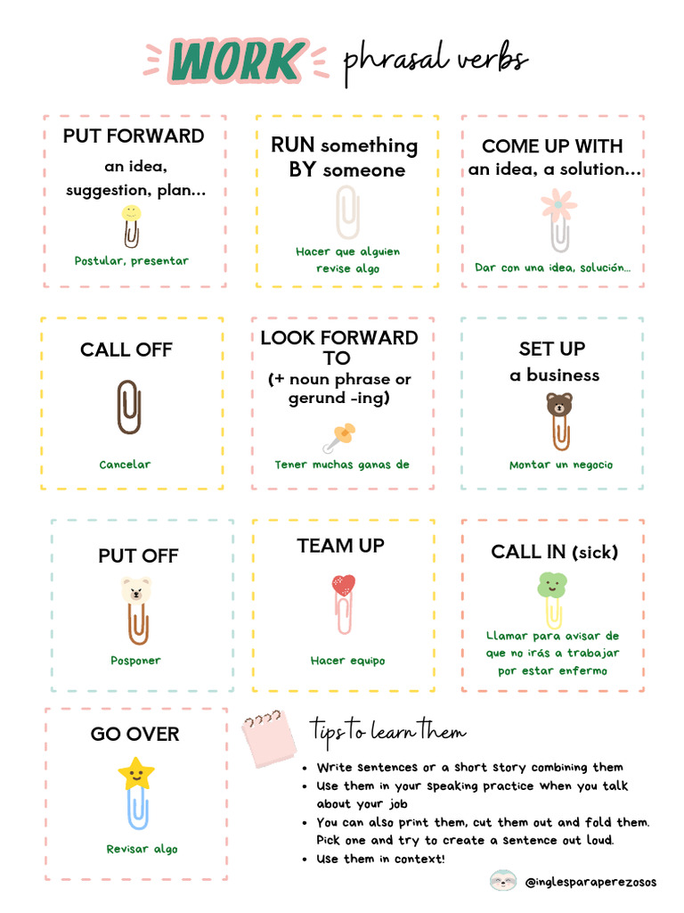 PHRASAL VERBS at WORK Ingles para Perezosos | PDF