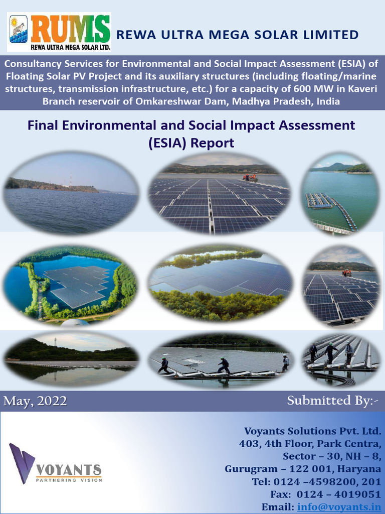 Final ESIA Report Omkareshwar 20-08-2022 | PDF | Environmental Impact ...