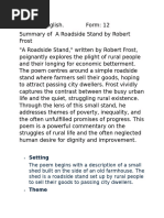 A Roadside Stand Summary, Explanation, Word Meanings Class 12 | PDF