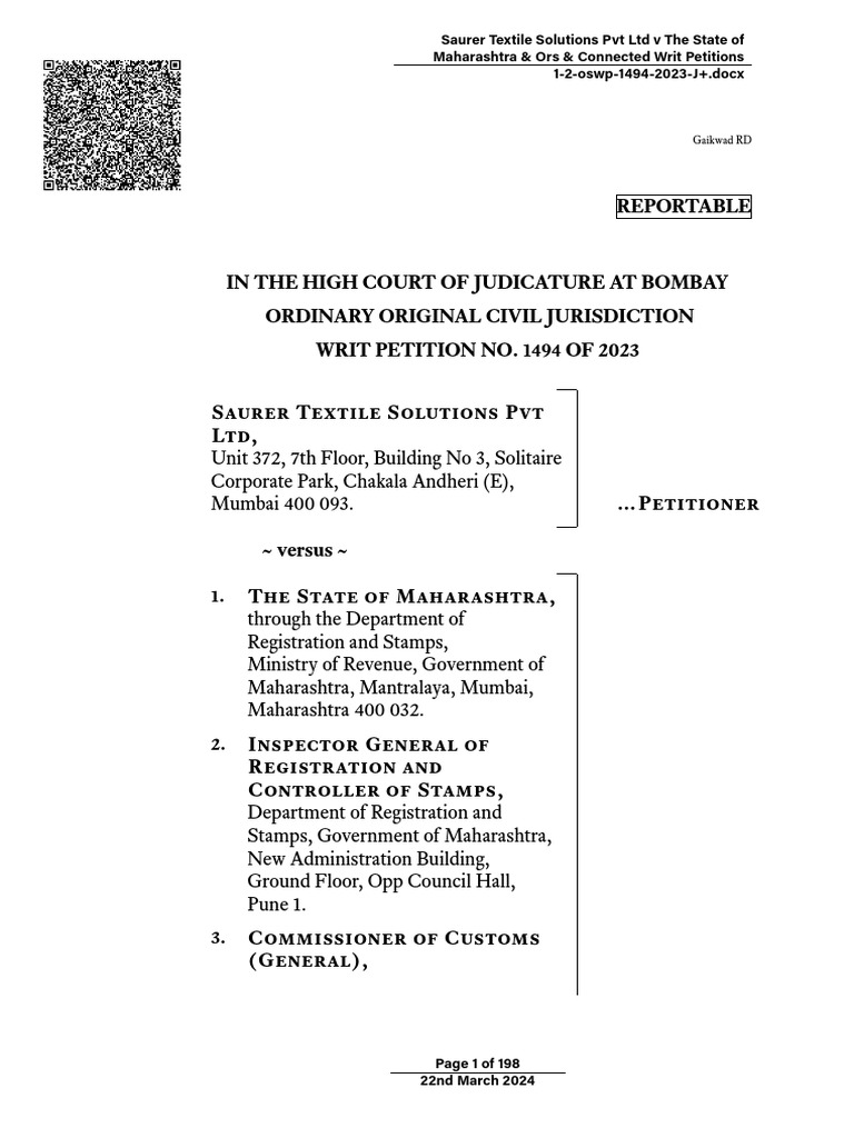Saurer Textile Solutions PVT LTD 531234 | PDF | Mumbai