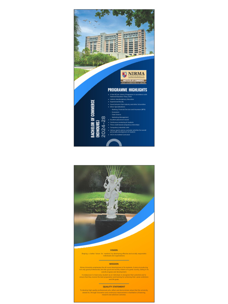 B.Com. (Hons.) at Nirma University | PDF | Bachelor's Degree | Libraries