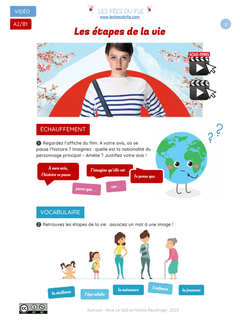 Les étapes de la vie d'Amélie | PDF