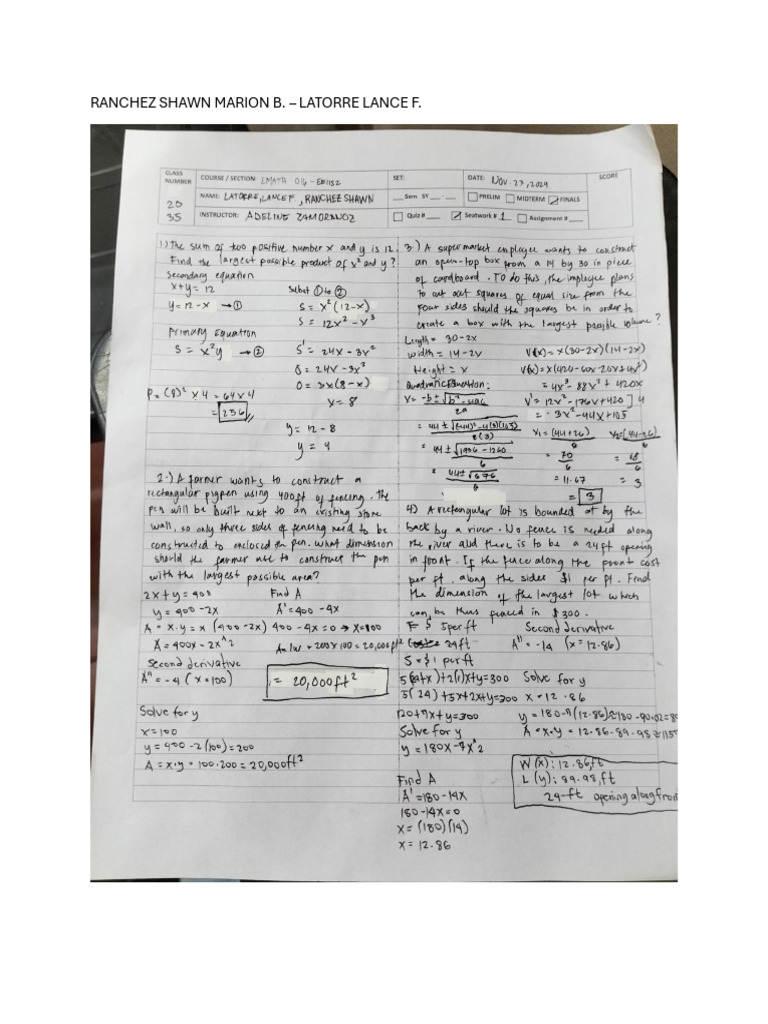 Ranchez Shawn Marion B. - Latorre Lance F | PDF