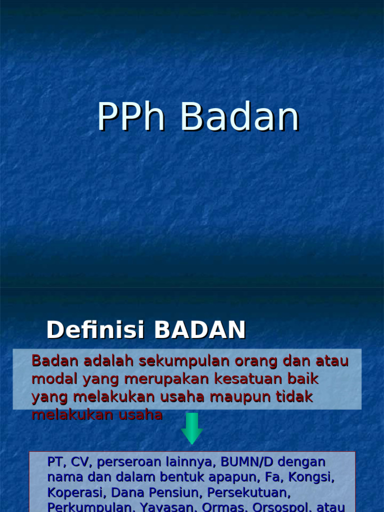 Materi PPH Badan | PDF