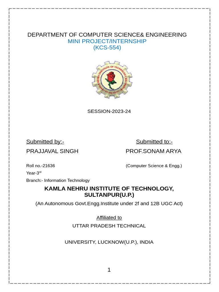 Miniproject Prajjavalf2 | PDF | Html | World Wide Web