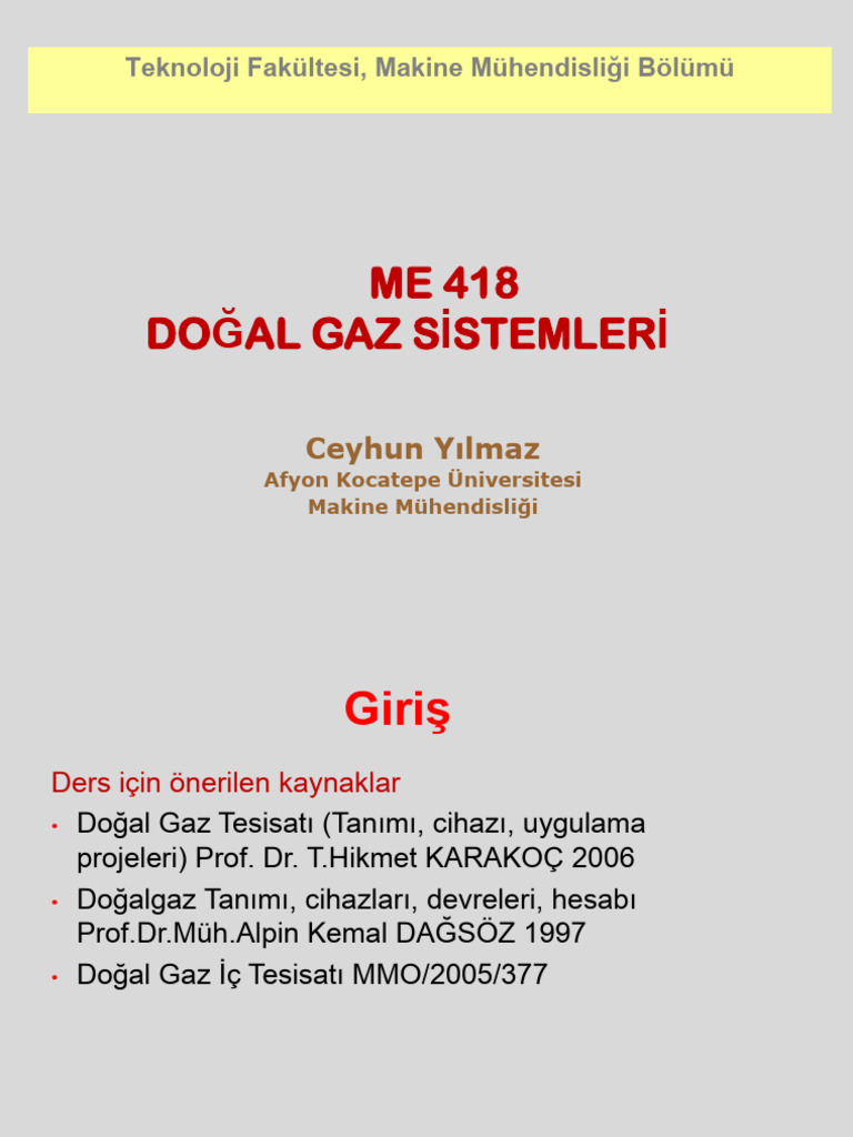 ME418 Natural-Gas 2018 PPT Lecture-Notes 01 | PDF