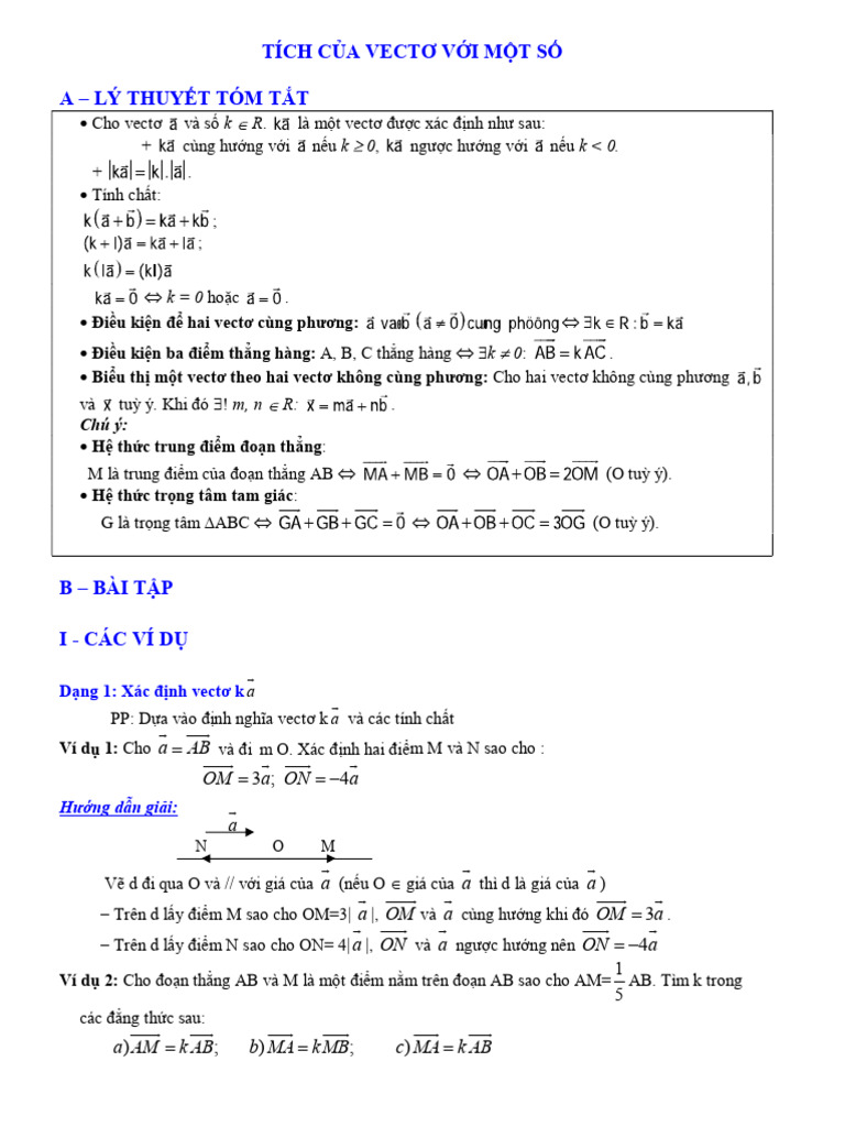 Tich Vec To Voi Mot So - Do Dai Vec To | PDF