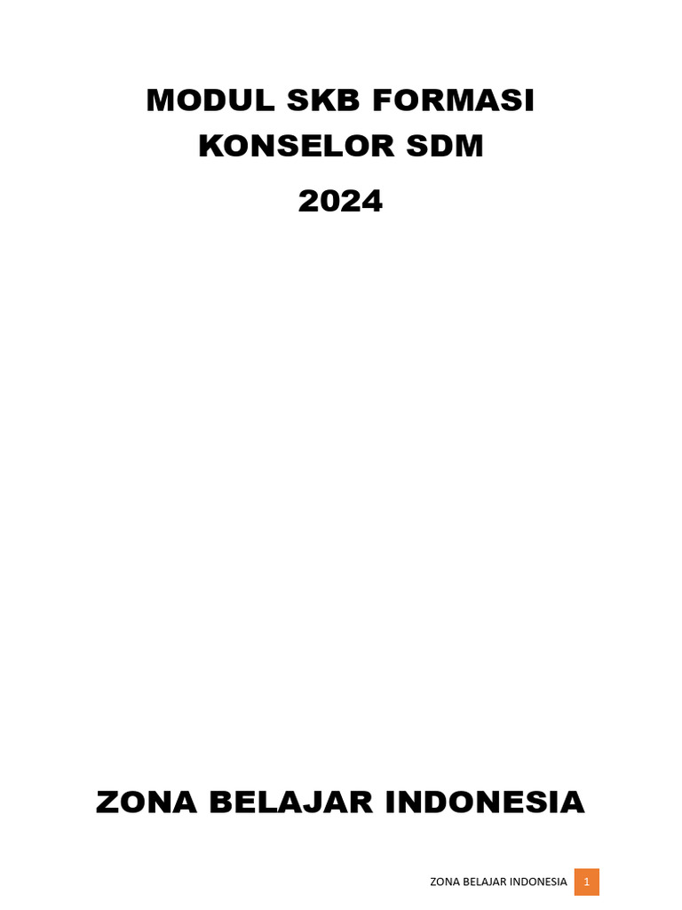 Modul SKB Konselor SDM 2024 | PDF