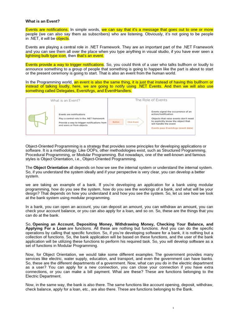 DotNetTutorials in C# Notes | PDF | Constructor (Object Oriented ...