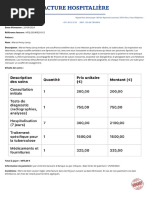 Facture d'hospitalisation de 3 500 $ | PDF