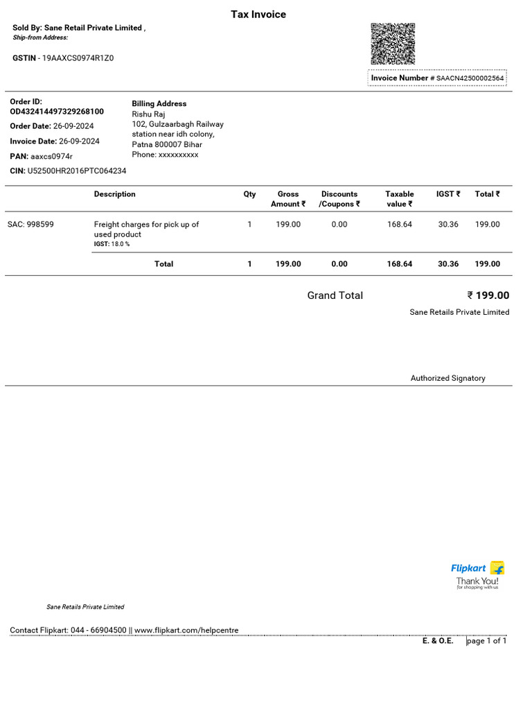 Invoice OD432414497329268100 | PDF | I Phone | Apple Inc.