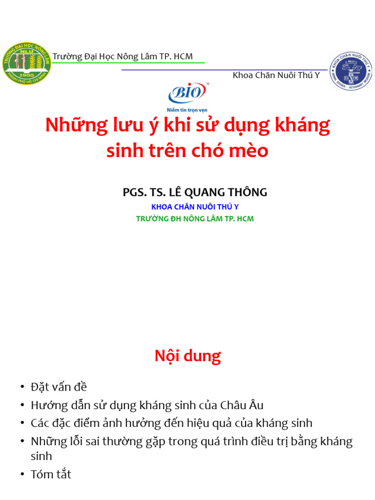 Nhung Luu y Khi Su Dung Khang Sinh Cho Pet (Bio Pharmachemie) 30.10. ... Nhung Luu y Khi Su Dung Khang Sinh Cho Pet (Bio Pharmachemie) 30.10. ...