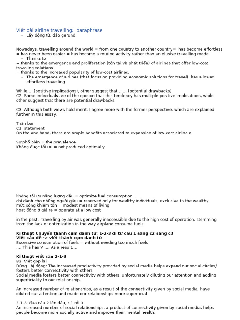 Writing Task 2 Ôn Thi VSTEP | PDF | Workforce | Traffic Congestion