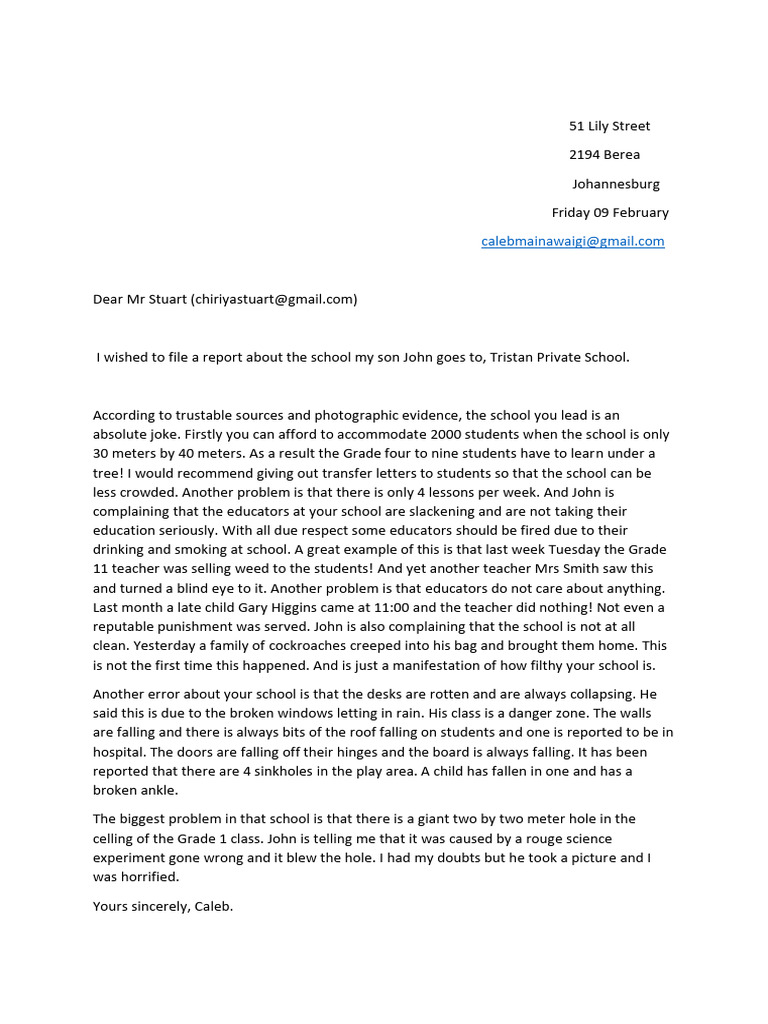 Caleb's Letter PDF 1 | PDF