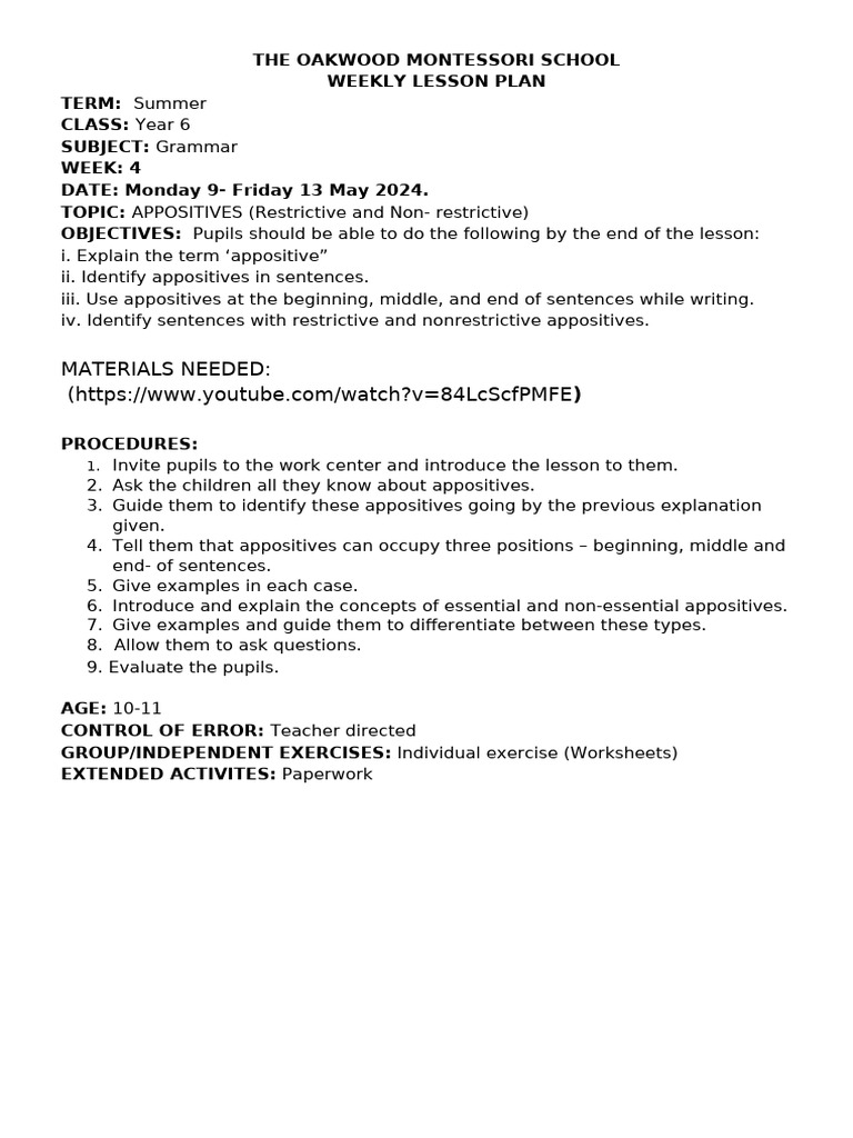 Summer - Grammar Week 4 | PDF | Linguistics | Grammar