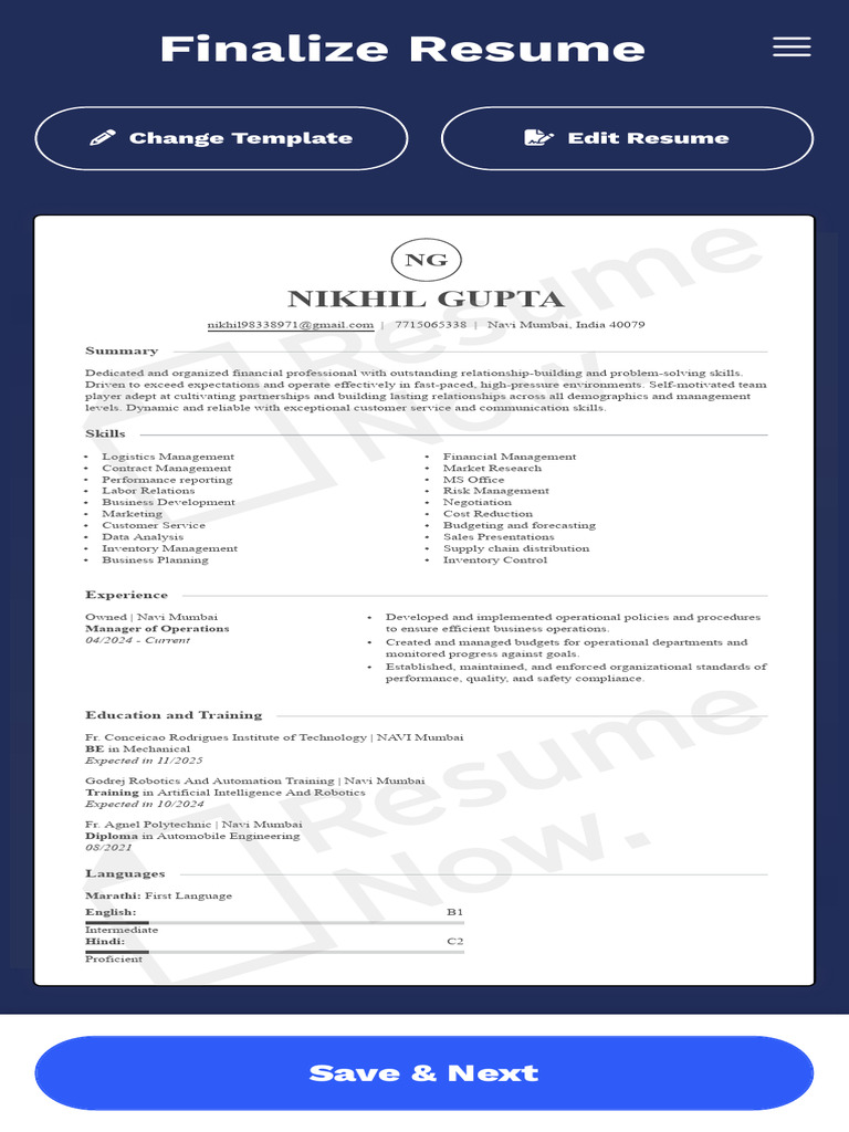 Finalize Resume - Resume Now | PDF | Business