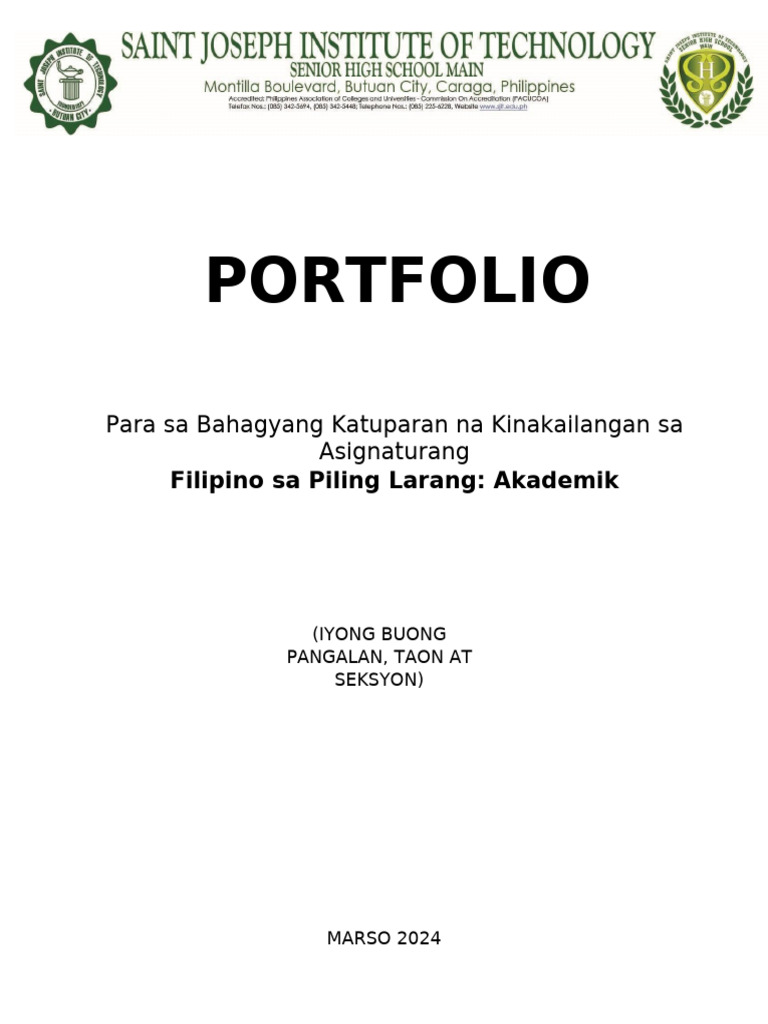 PORTFOLIO Frontpage | PDF
