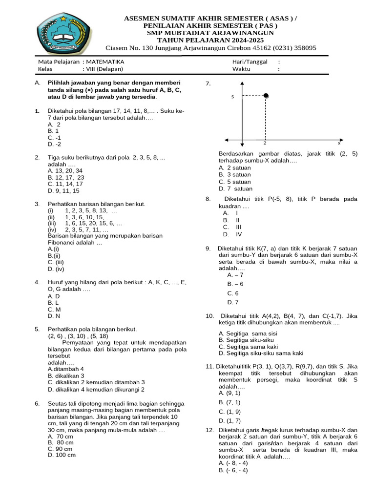 Asas MTK KLS 8 2024 | PDF