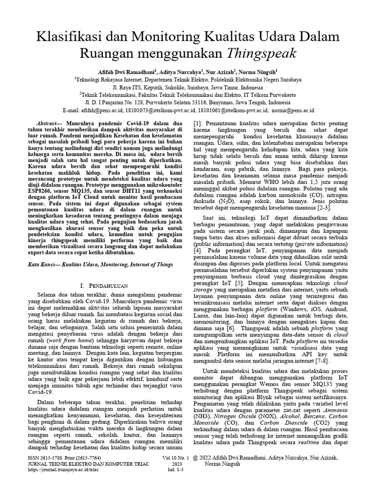 Monitoring Udara | PDF