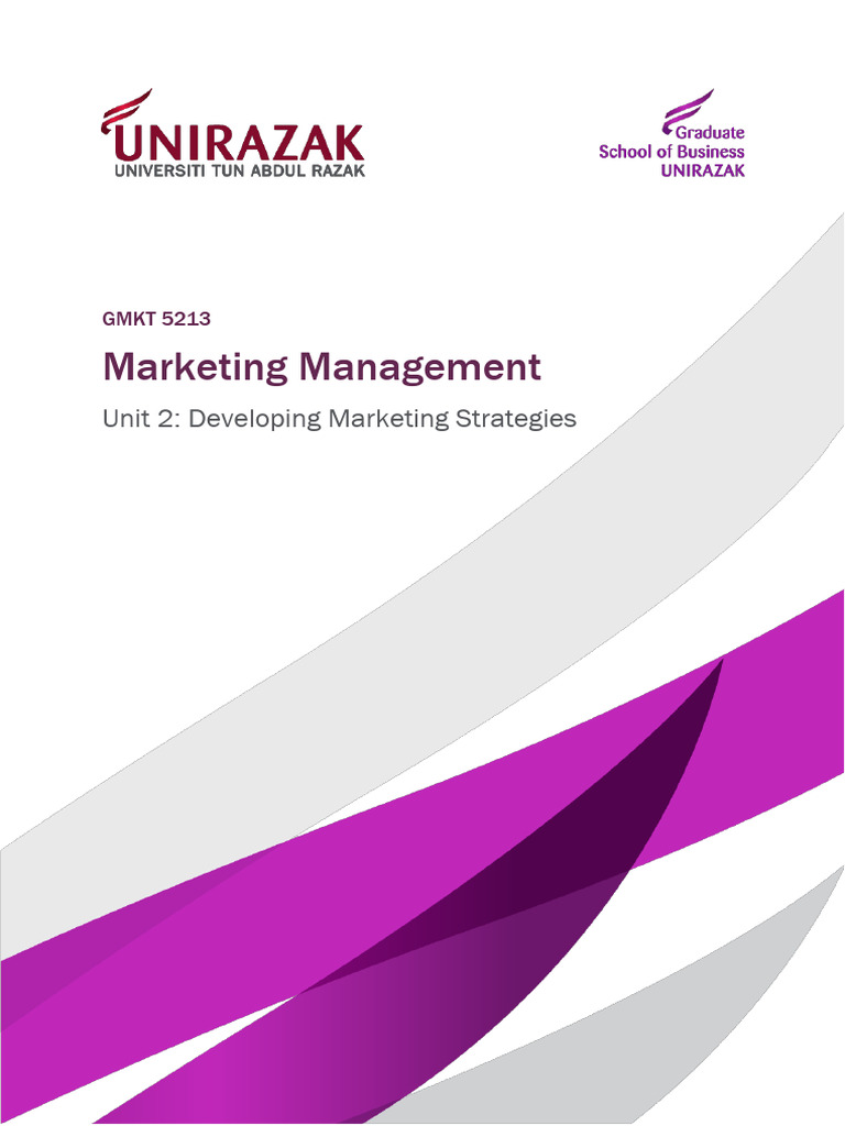 Unit 2 Developing Marketing Strategies | PDF | Marketing | Marketing ...