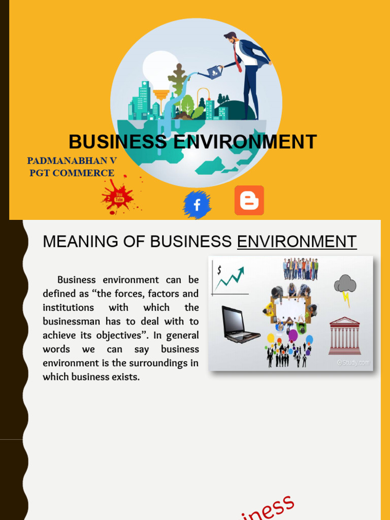 CLASS XII BST PPT CH - 3 Business Environment 1 | PDF | Market ...