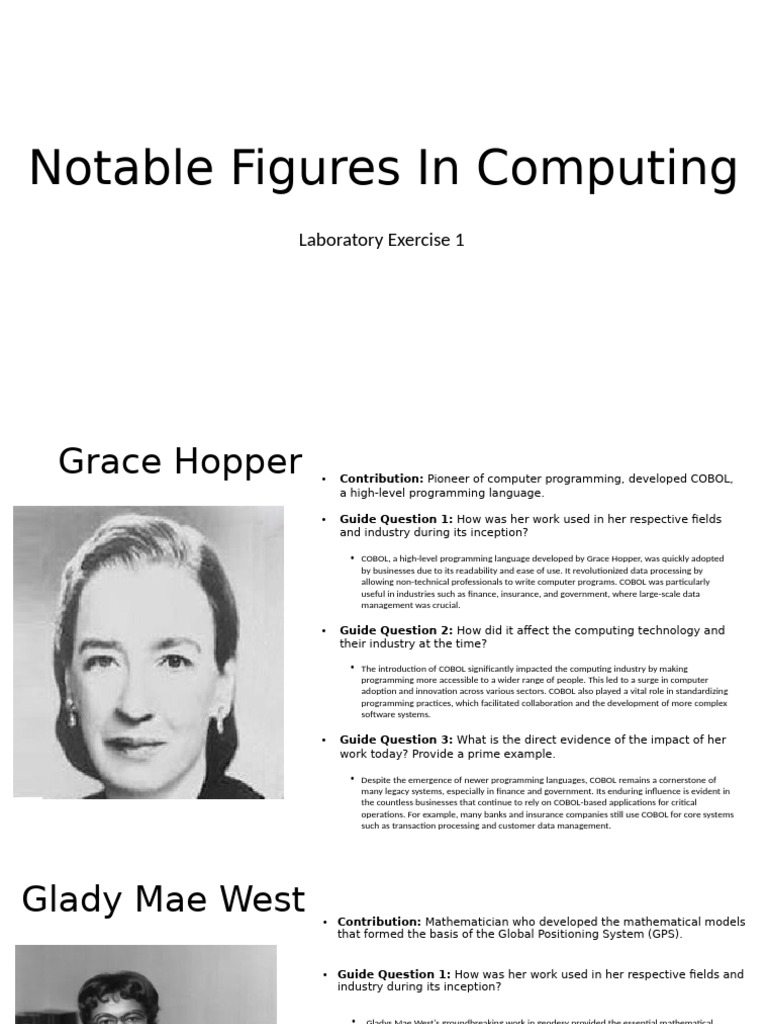 Notable Figures in Computing | PDF | Global Positioning System ...