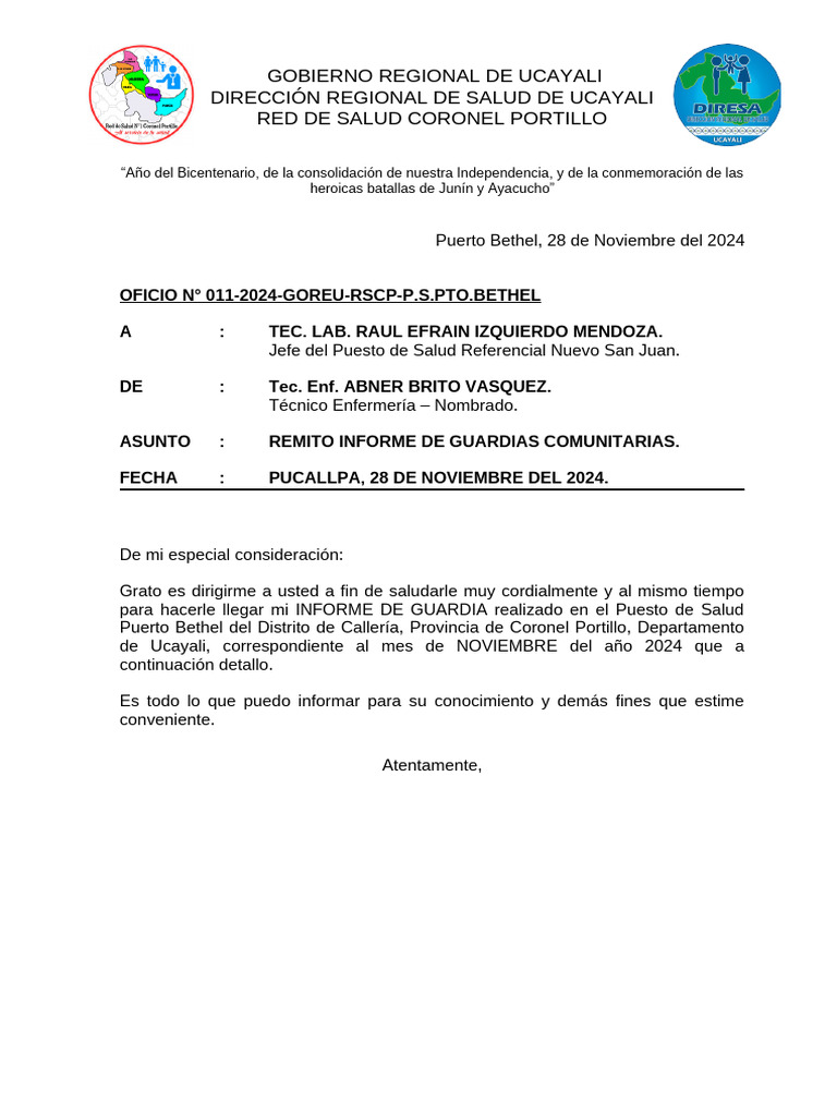 Informe Abner Brito Vasquez | PDF