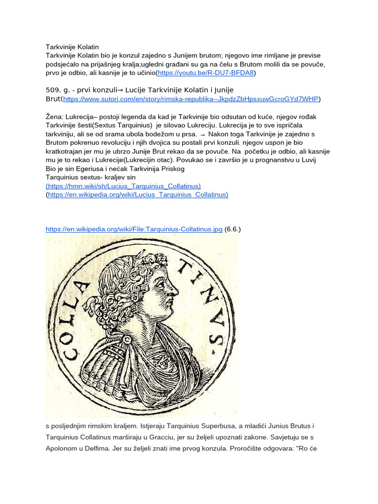 Tarkvinije Kolatin | PDF