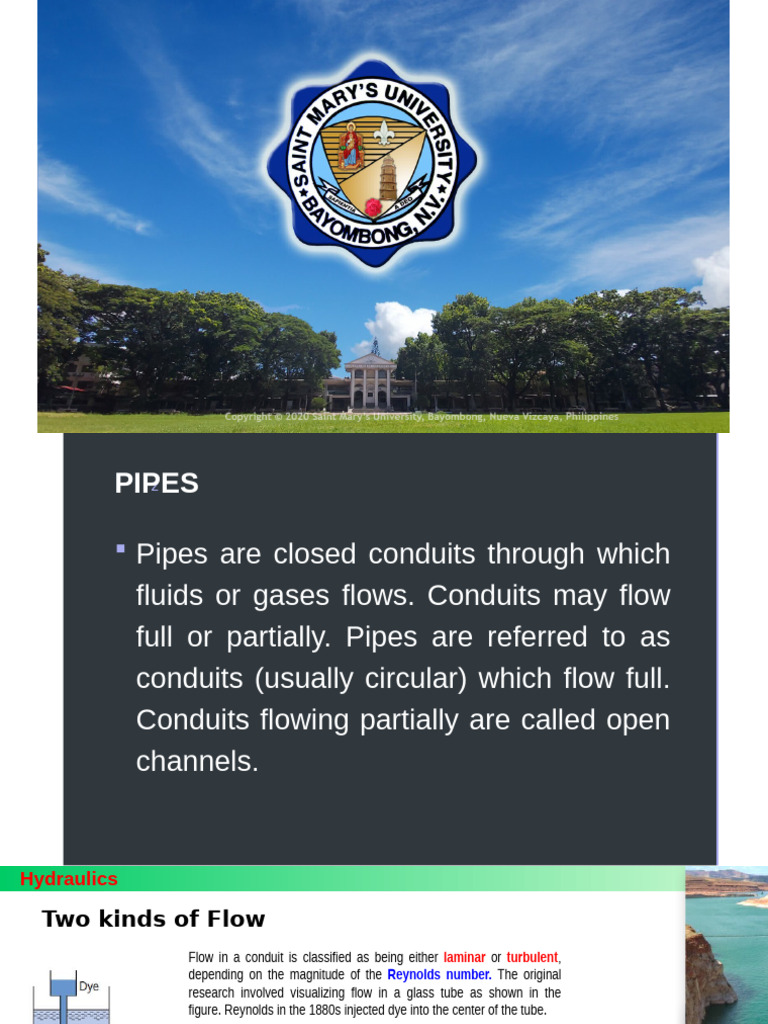 Fluid Flow in Pipes: Analysis and Examples | PDF | Reynolds Number ...