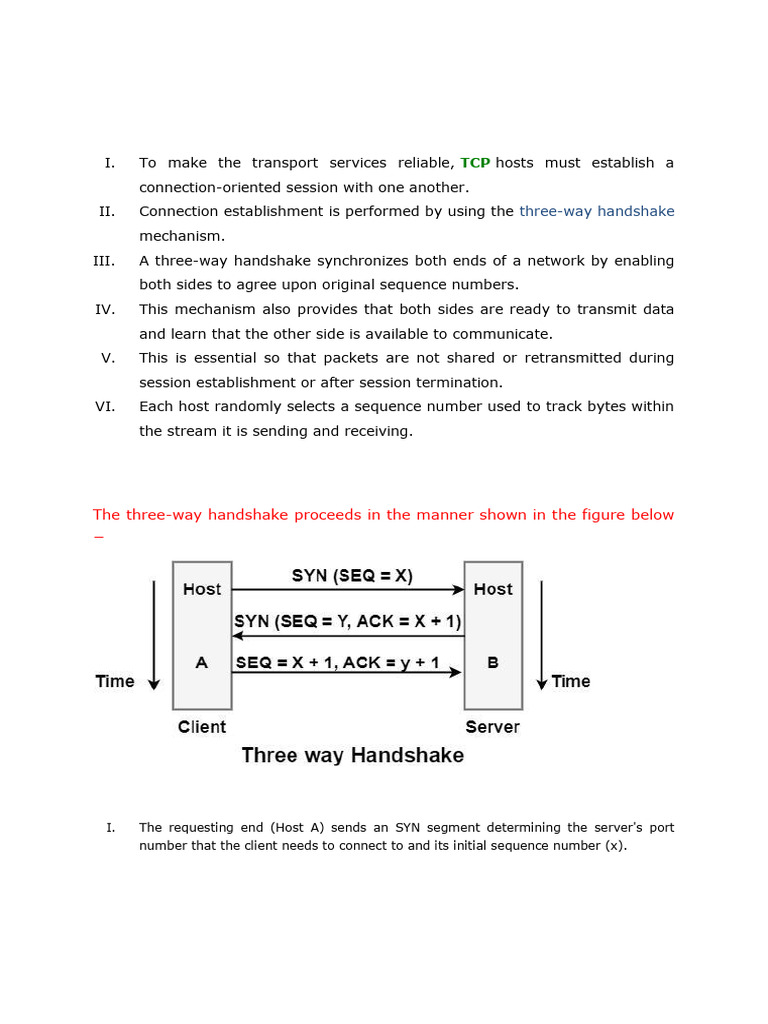 TCP Three-Way Handshake Explained | PDF