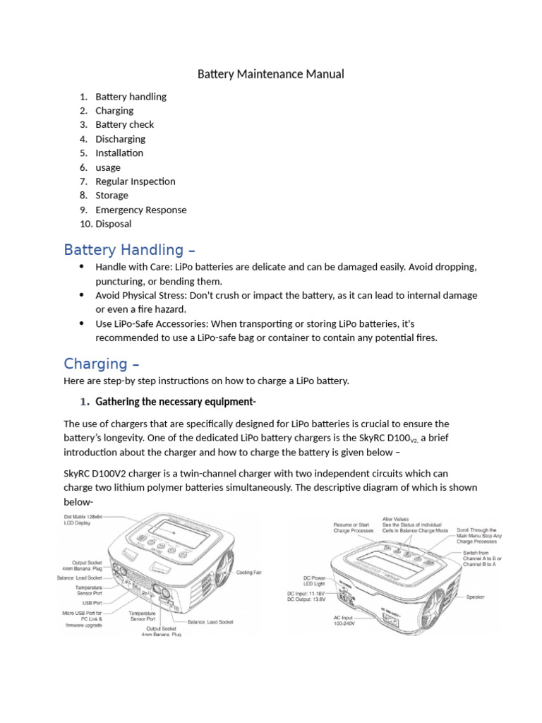 LiPo Battery Maintenance Guide | PDF | Battery Charger | Waste