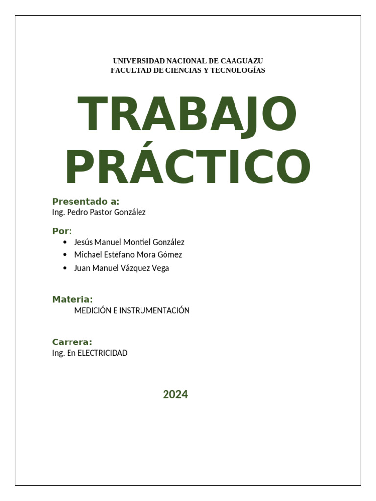 Mediciones TP | PDF | Física | Cantidades fisicas