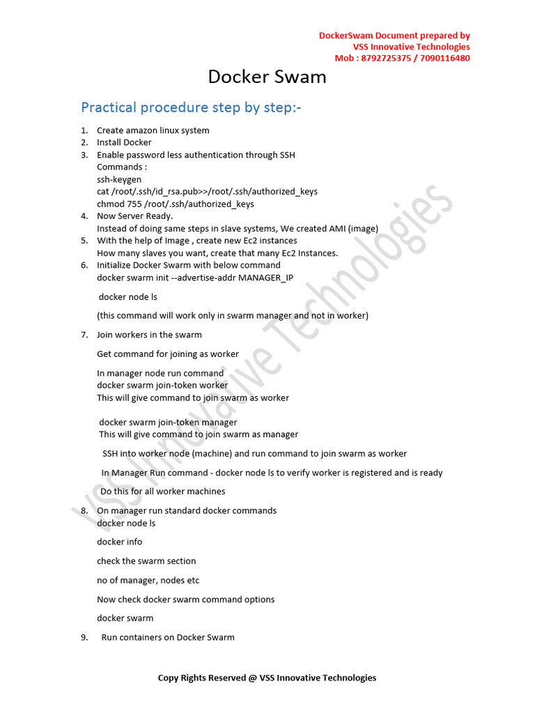 Docker Swam | PDF | Secure Shell | Network Architecture