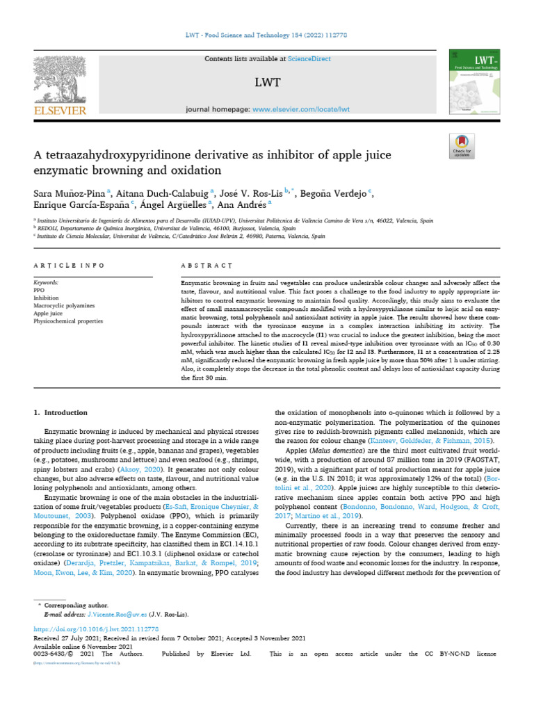 Bài Báo 9 | PDF | Enzyme Inhibitor | Chemistry