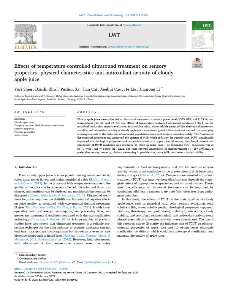 Bài Báo 19 | PDF | Juice | Diet & Nutrition