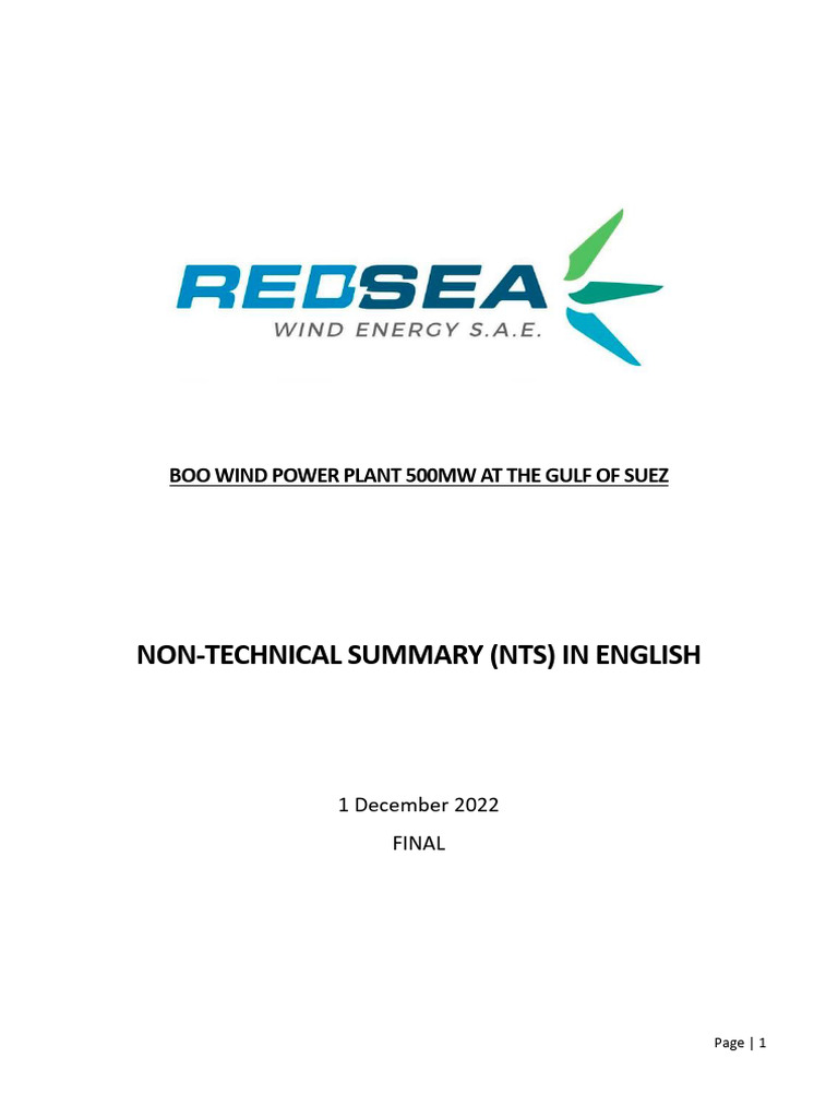 GOS2 NTS FINAL Updated (English) | PDF | Wind Power | Environmental ...