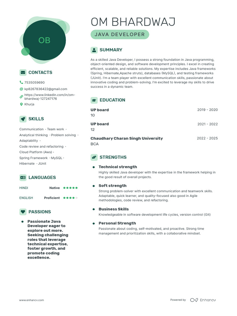 Om Bhardwaj Resume | PDF | Software Engineering | Computing