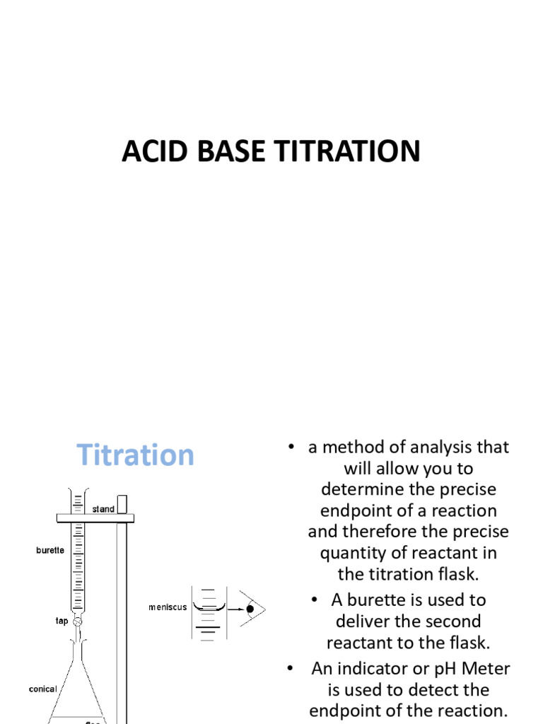 Acid Base Titration | PDF