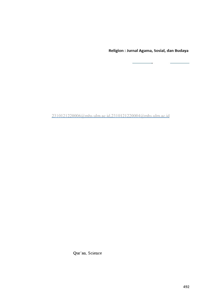 Proses Penciptaan Manusia Dalam Perspektif Al-Qur'An: Djurniyah1, Rahmah Andriani2 | PDF